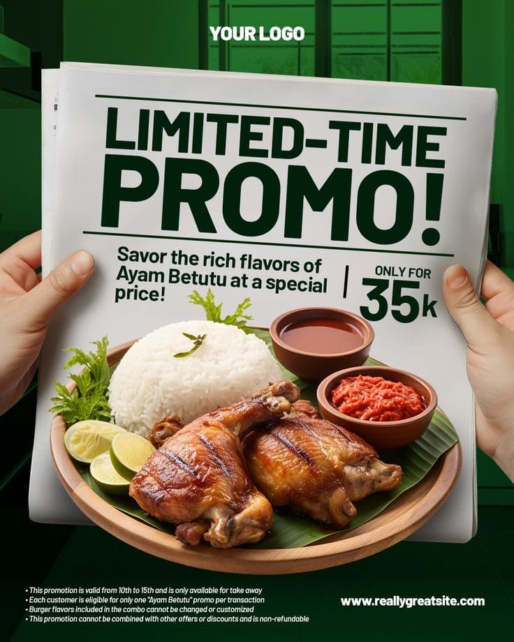 Flyer Restoran Yang Bikin Pembaca Langsung Lapar - Uprint.id